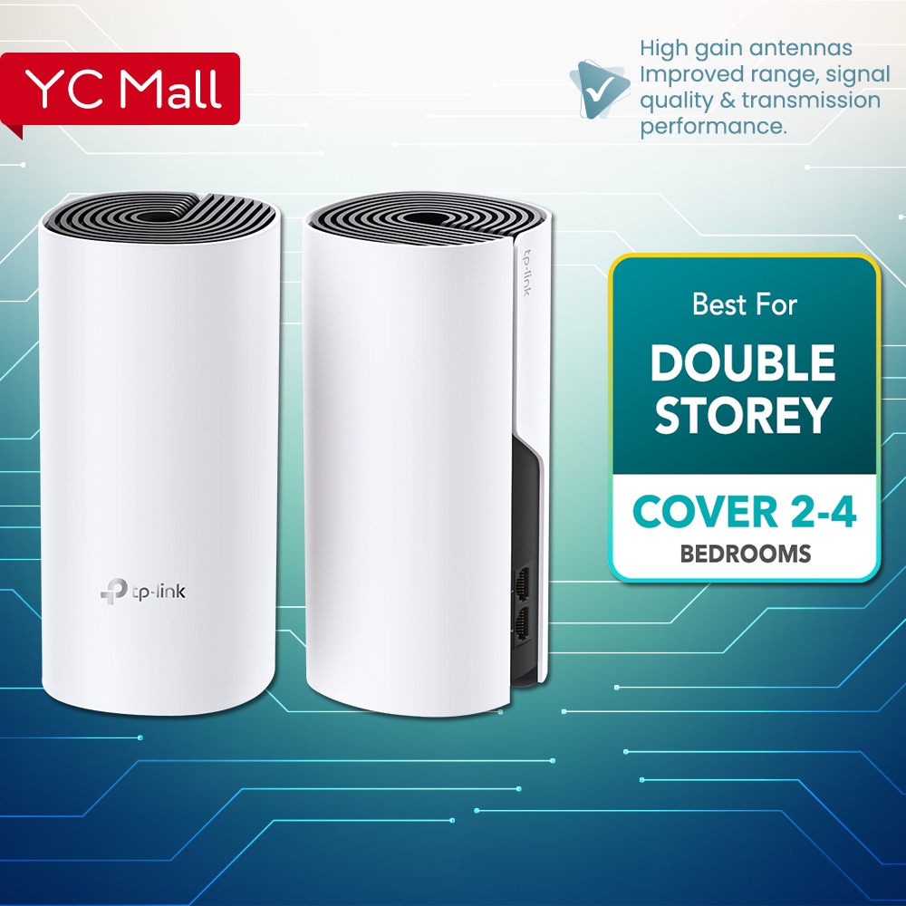 TP-Link Deco HC4 AC1200 Gigabit Mesh WiFi Router 2 Pack System Support ...