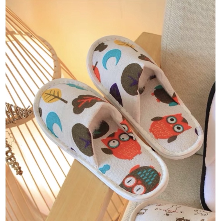 Disposable Kids Owl Indoor Slippers 23cm 儿童家具拖鞋～猫头鹰 Slipper Rumah Budak ...