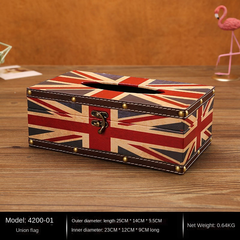 European vintage tissue box household napkin storage box car paper box ...