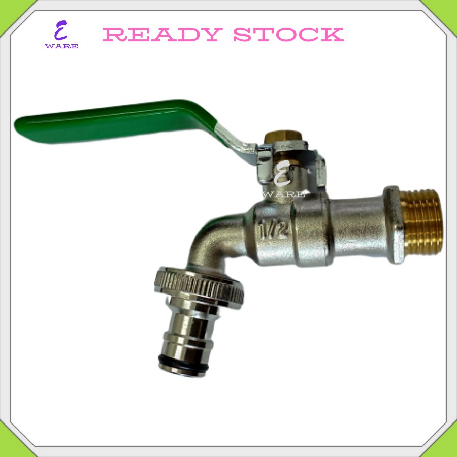 1/2"Washing Machine,Kitchen,Sink Faucet Bib Valve Water Tap with Nozzle ...