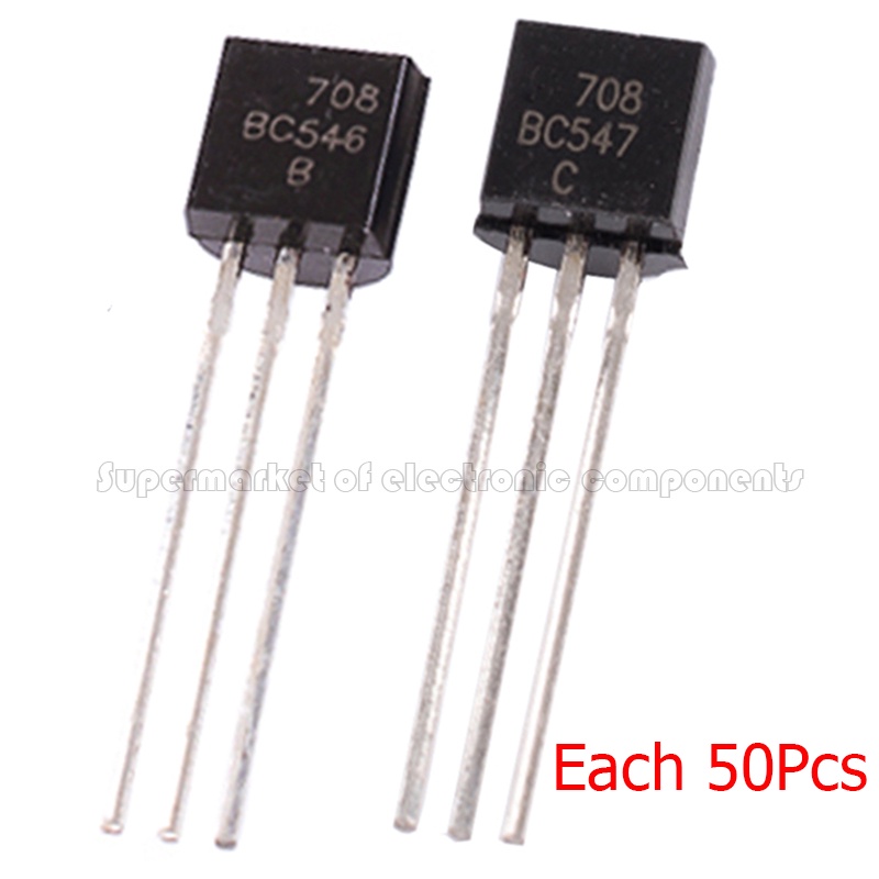 100PCS BC547C BC546B TO-92 (BC547+BC546) Each 50Pcs TO92 547C New Triode Transistor | Shopee ...