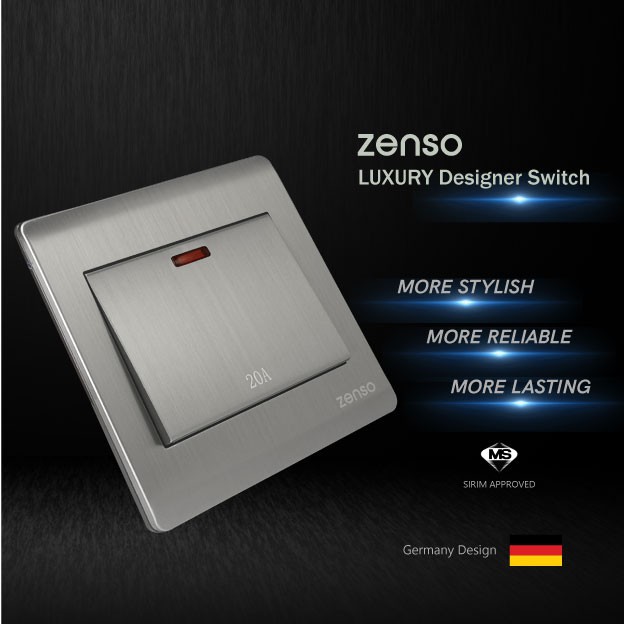 Zenso-Metallo Series Switches & Socket ( Aluminium Silver/Stainless ...