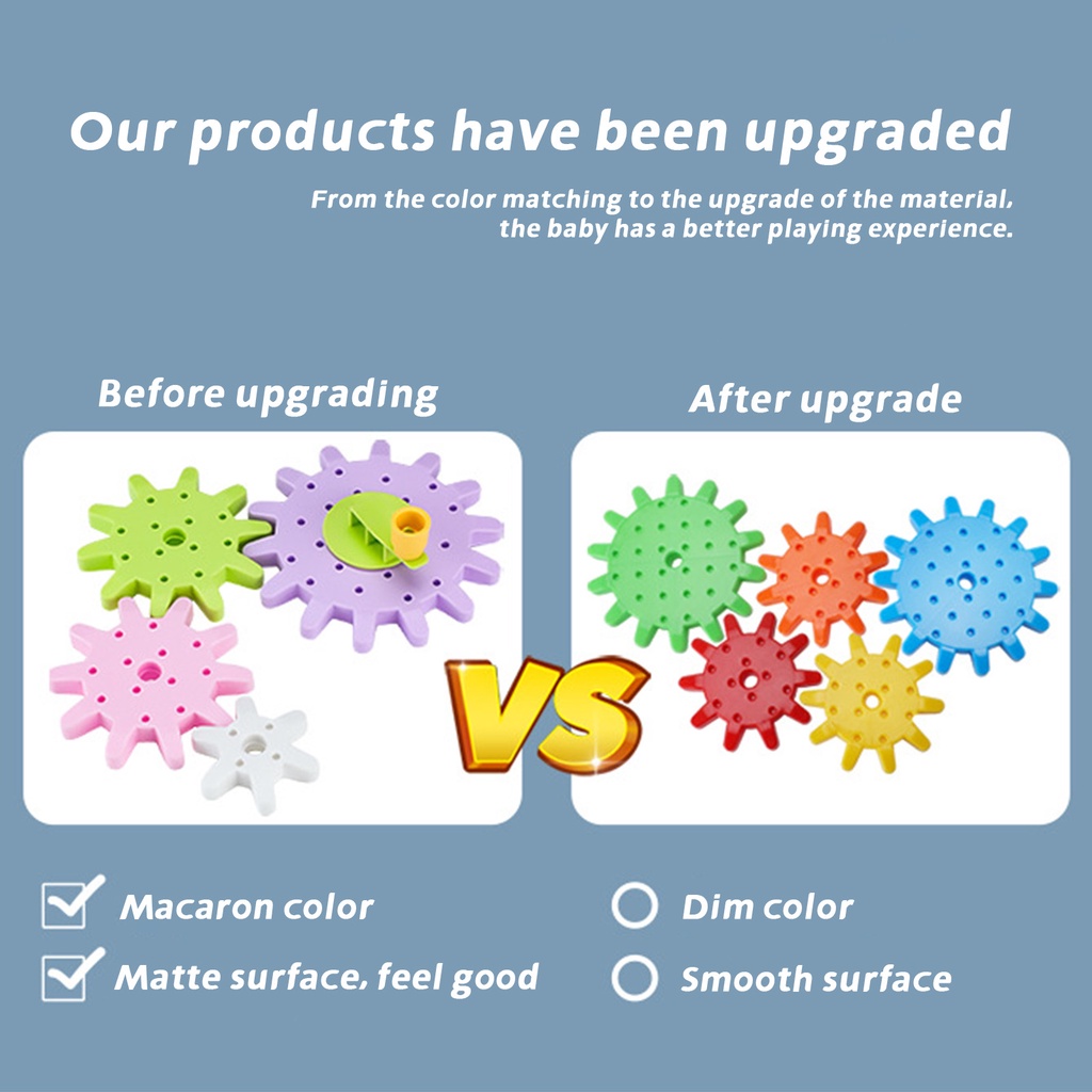 Gear Building Toy Set - Interlocking Learning Blocks - Motorized ...