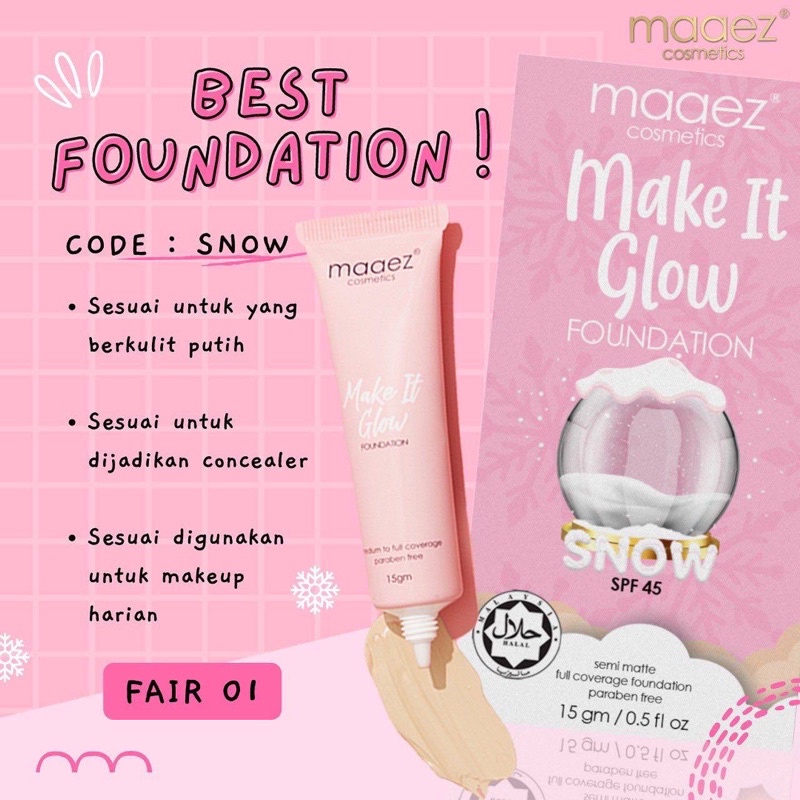 MAAEZ POWDER/ FOUNDATION MAKE IT GLOW | Shopee Malaysia