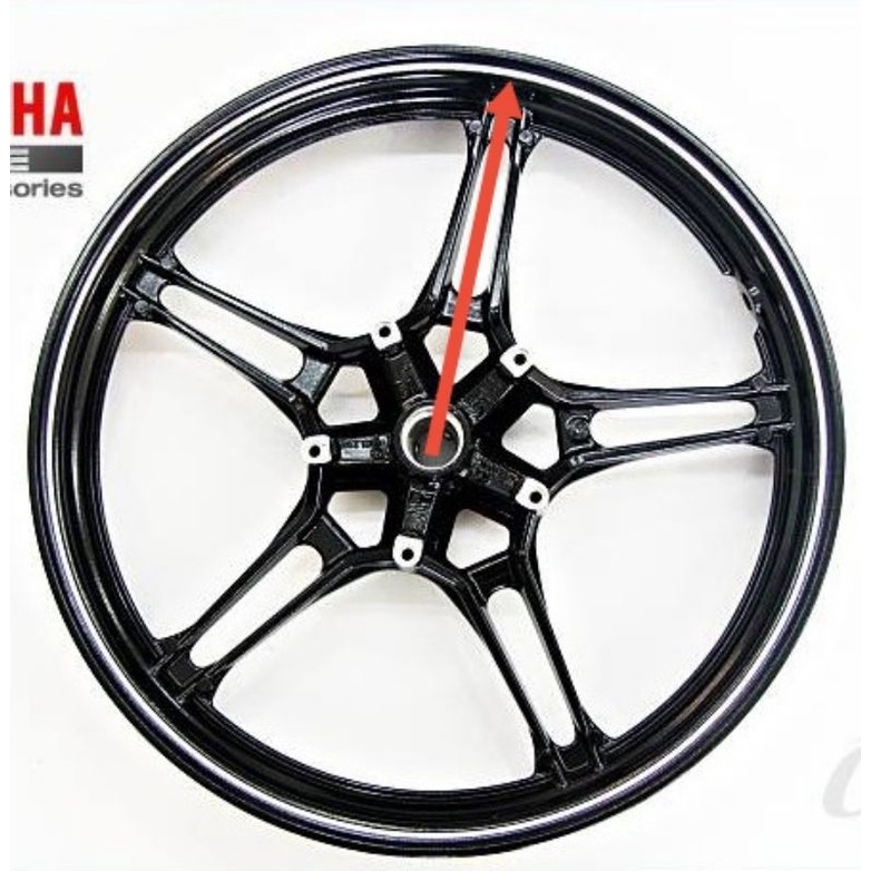sticker rim warna hitam universal, untuk ttup line asal pada rim motor ...