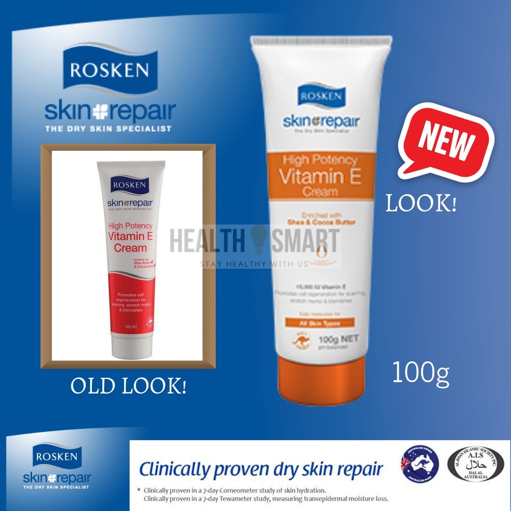 Rosken Skin Repair High Potency Vitamin E Cream 100g | Shopee Malaysia