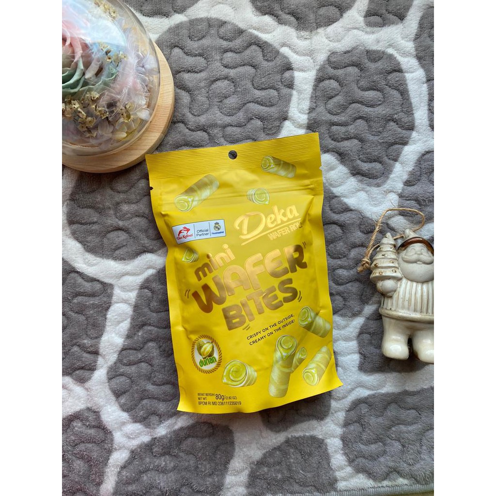 Deka Crispy Mini Waffer Bites Durian 200g | Shopee Malaysia