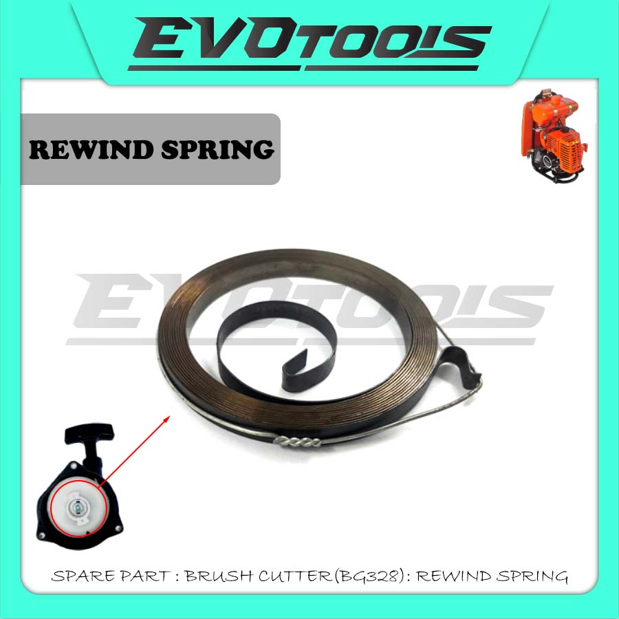 SPARE PART(BG328) : REWIND SPRING MESIN RUMPUT/RECOIL STARTER SPRING ...