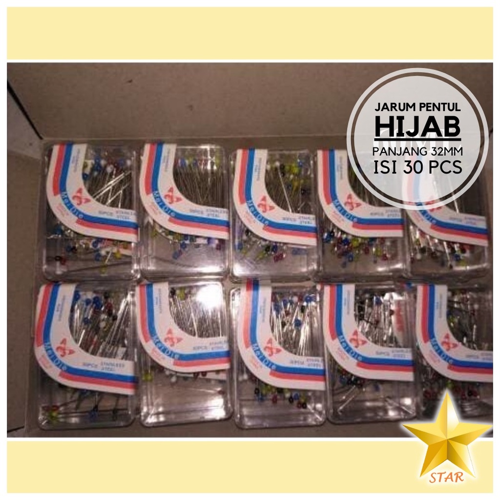 Original Pins For Hijab Fashion 1 Box | Shopee Malaysia