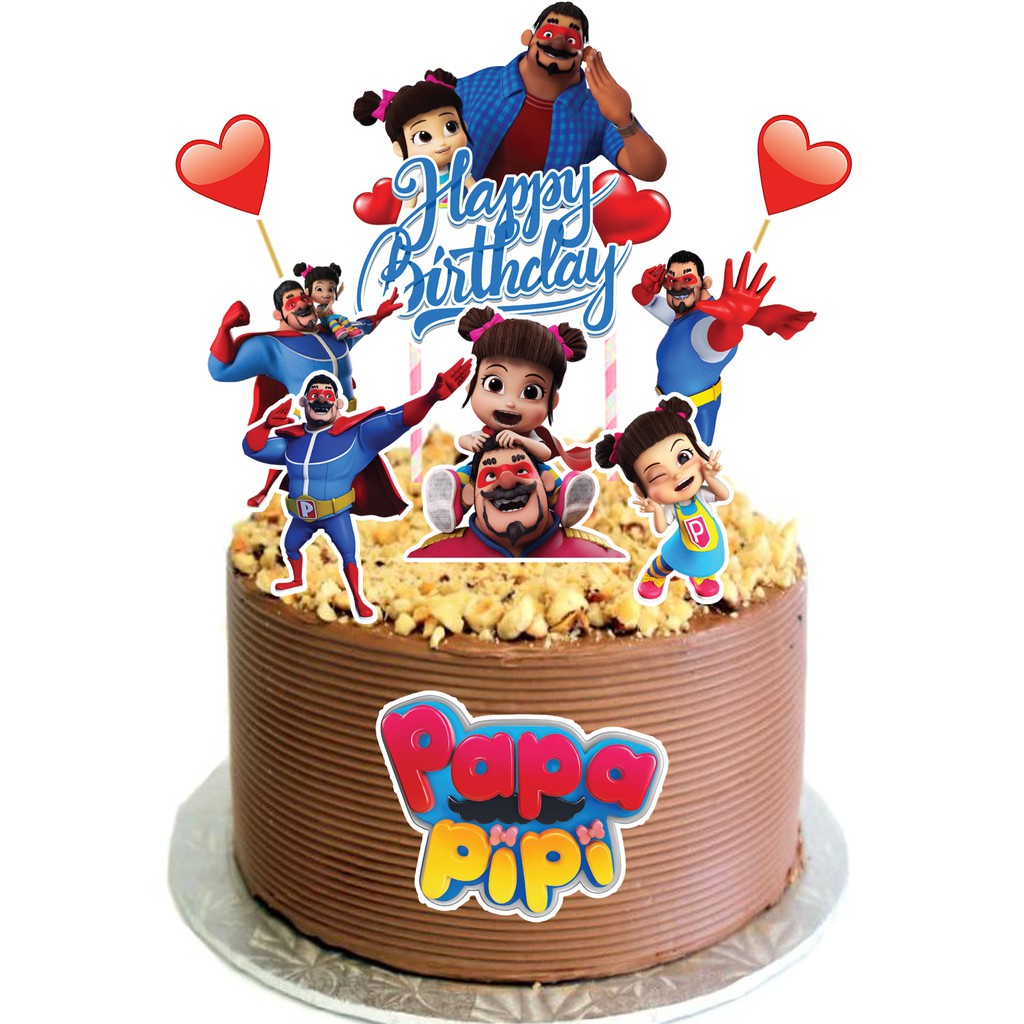 PAPA PIPI ZOLA High Quality Paper Cake Topper Kek Cake Decor Cupcake ...