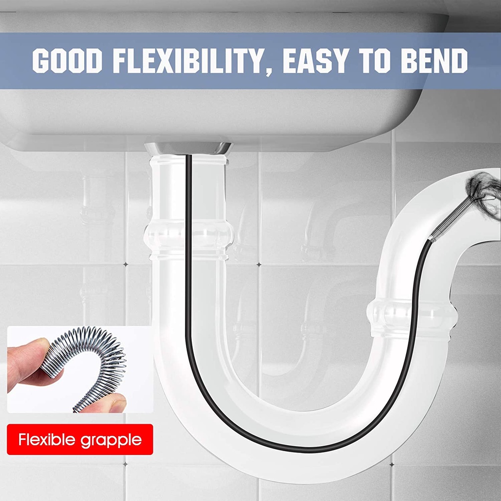 HYPETOP Drain snake cleaner Sinki sumbat clog remover dredge tools 90 ...