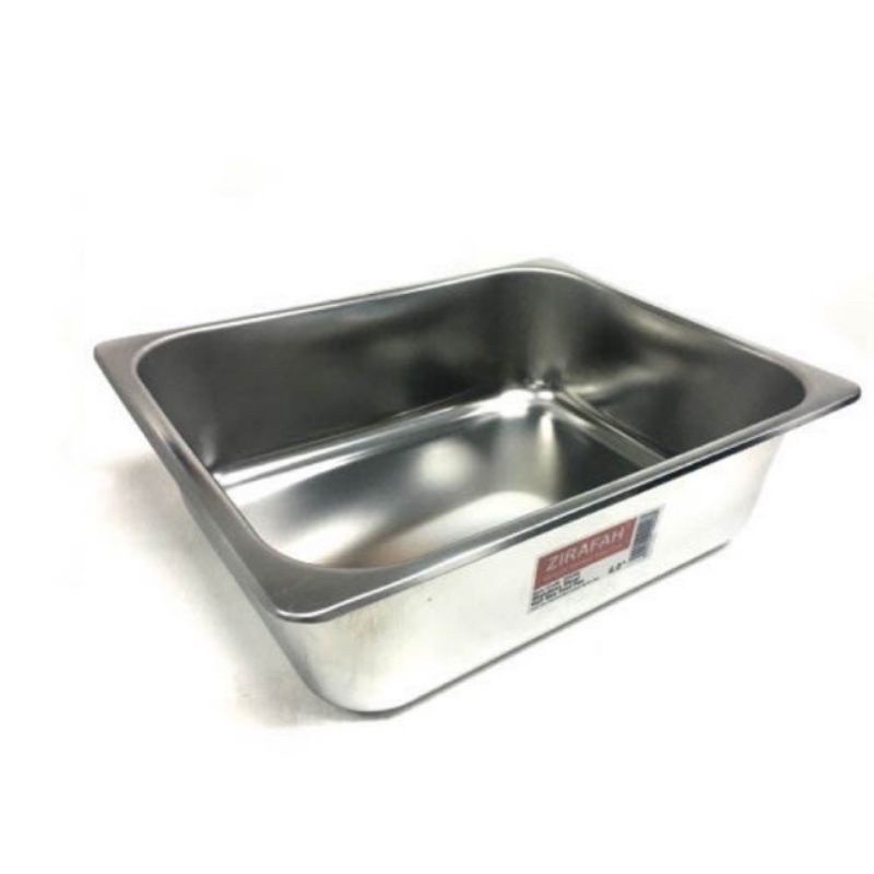 Zirafah Stainless Steel Half Size Food Pan/Buffet Tray (2.5”/4 ...