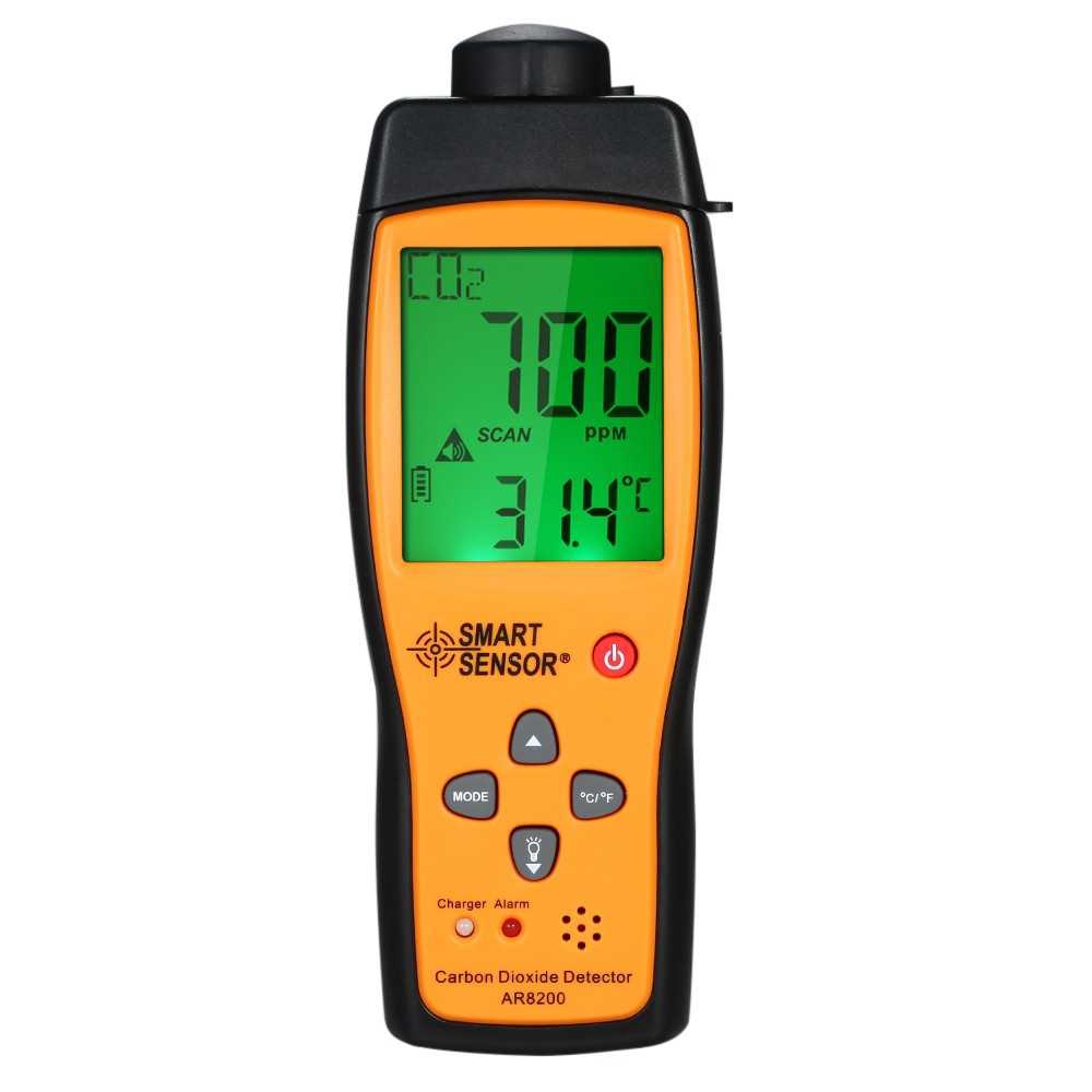 SMART SENSOR Carbon Dioxide Detector Portable CO2 Meter Gas Tester ...