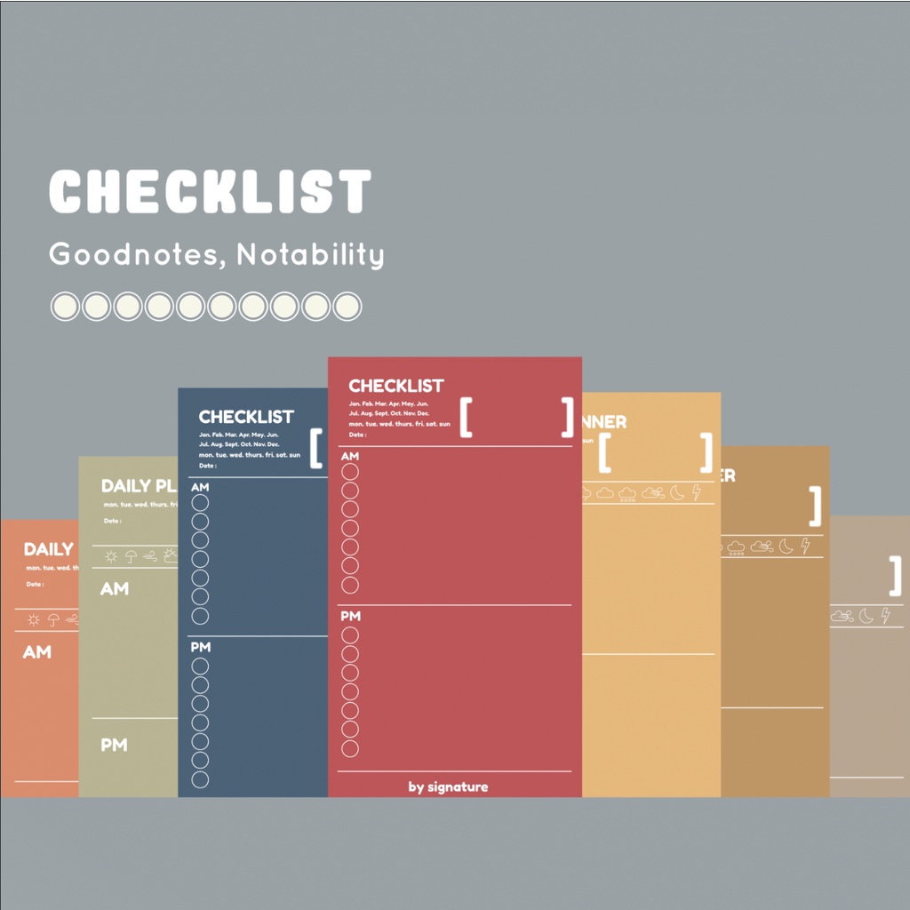 GoodNotes / Notability / Digital Stickers Post It Checklist ...