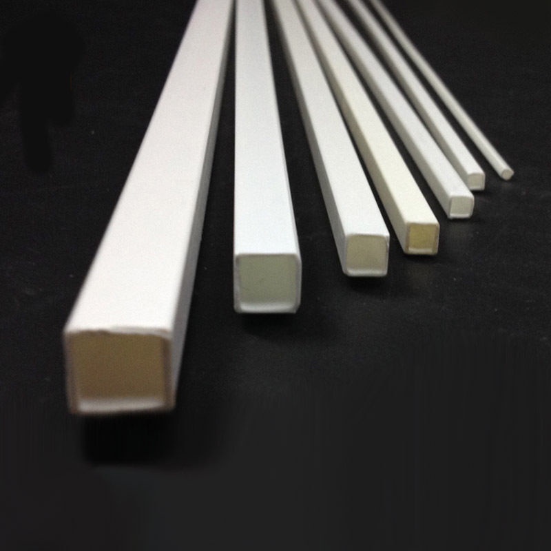 5pcs White ABS Plastic Tube Square Hollow Pipe Model Handmade DIY 2/2.5 ...