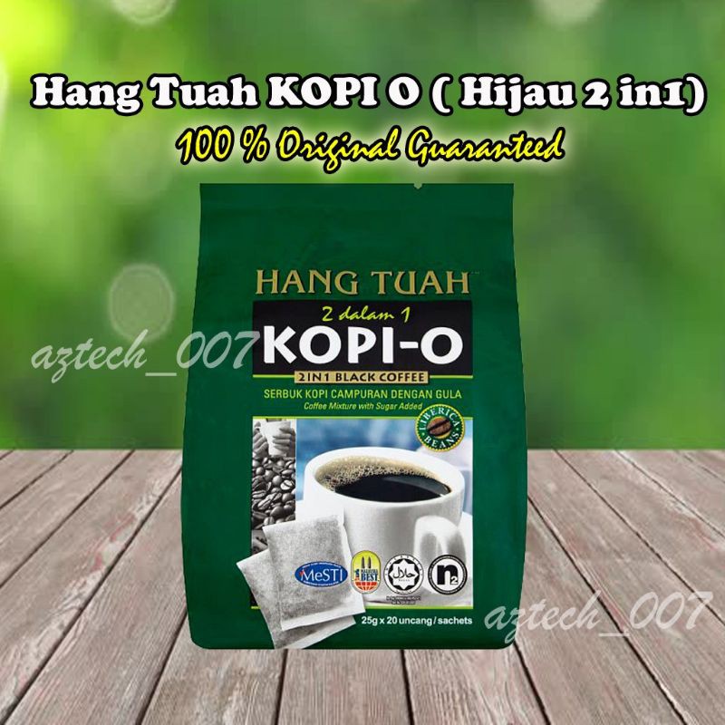 KOPI O HANG TUAH 2 IN 1 (HIJAU) | Shopee Malaysia