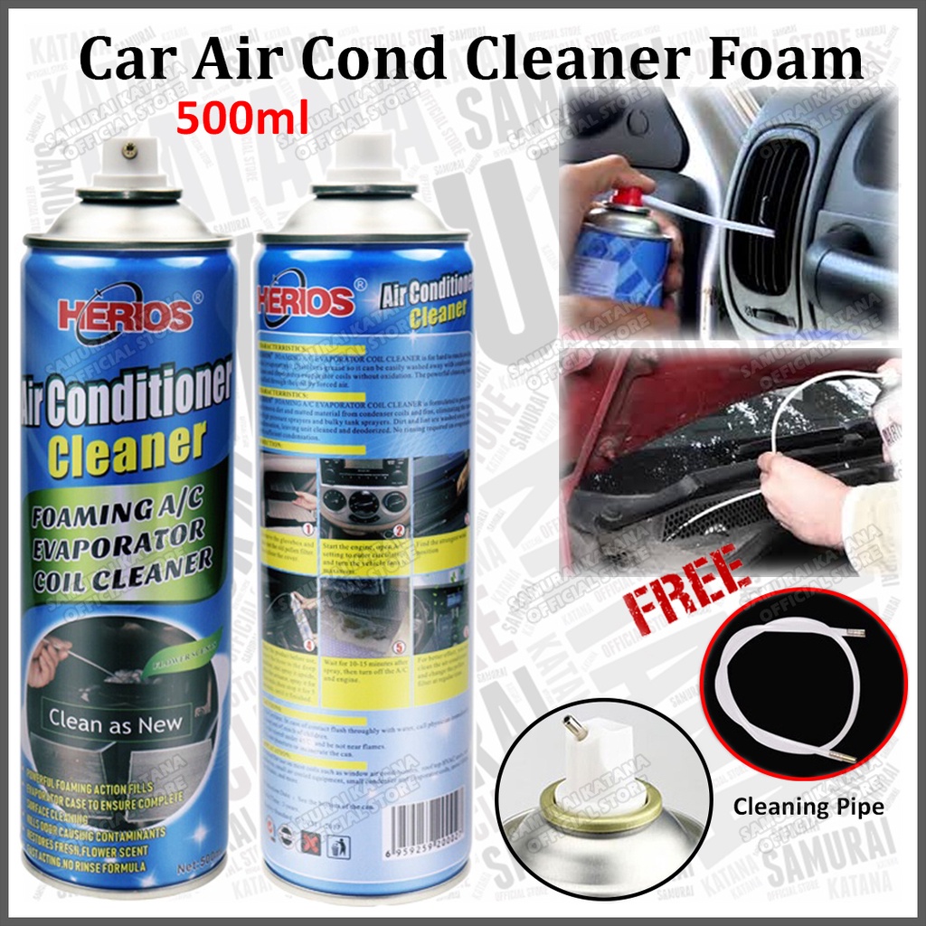 500ML Car Air Conditioner Cleaner Foam Spray Clean Dust Coil Treatment ...