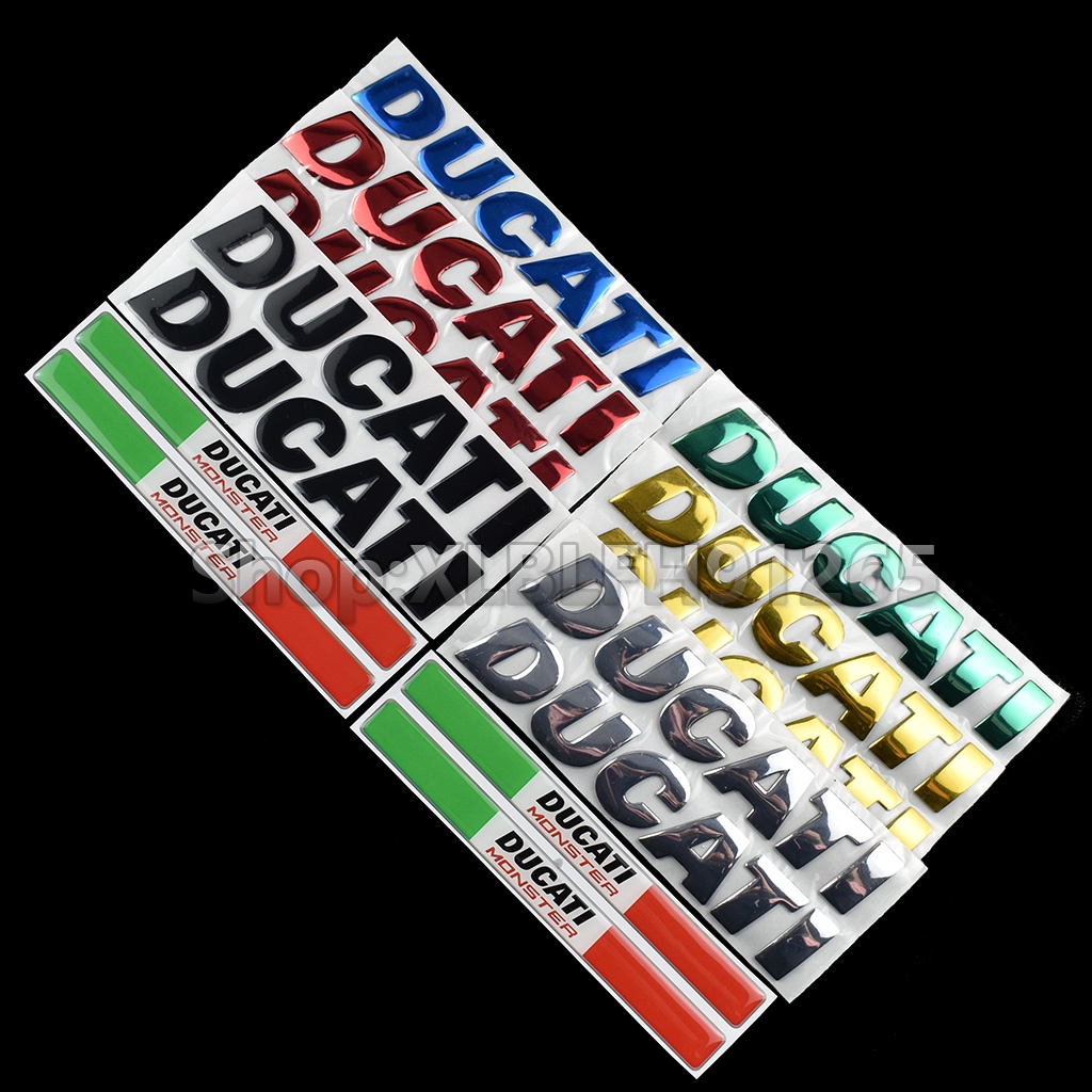 *READY STOCK*3D Motorcycle Chrome Sticker Decal Emblem Italian Flag ...