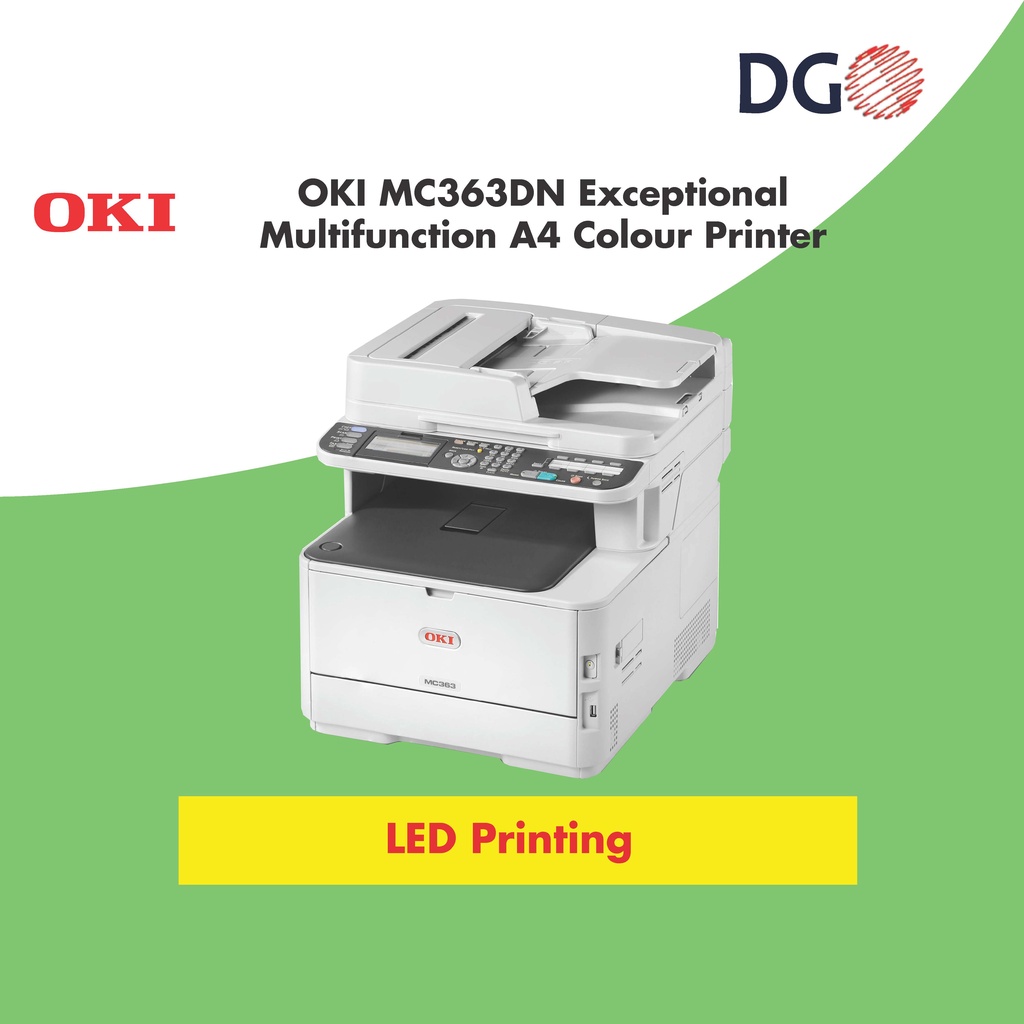 OKI MC363dn A4 Duplex Network All In 1 Colour Laser Printer (#COPY #SCAN #PRINT #FAX) | Shopee ...