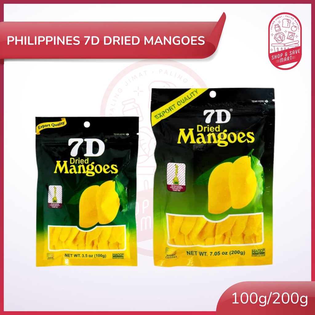 Philippines 7D Dried Mango Fruit Snacks - 100g/200g | Buah Mangga Kering | Shopee Malaysia