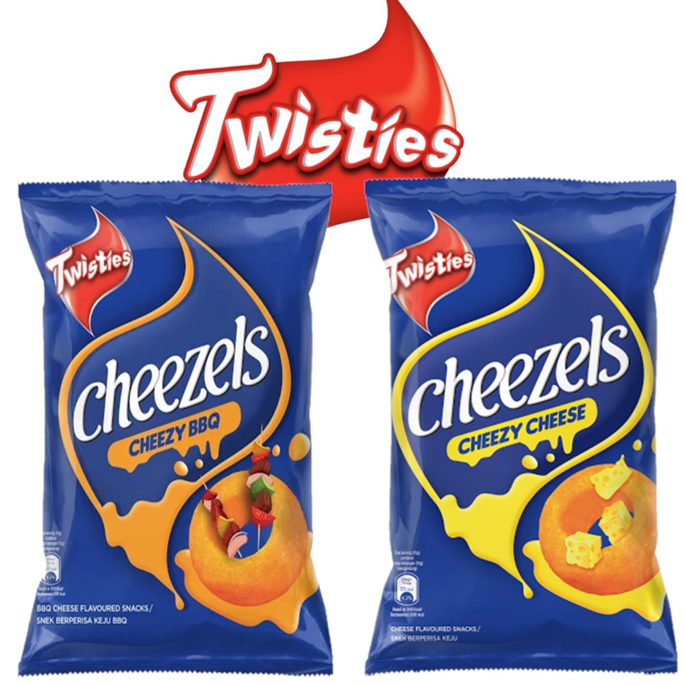 TWISTIES CHEEZELS CHEEZY CHEESE / BBQ (165g) | Shopee Malaysia