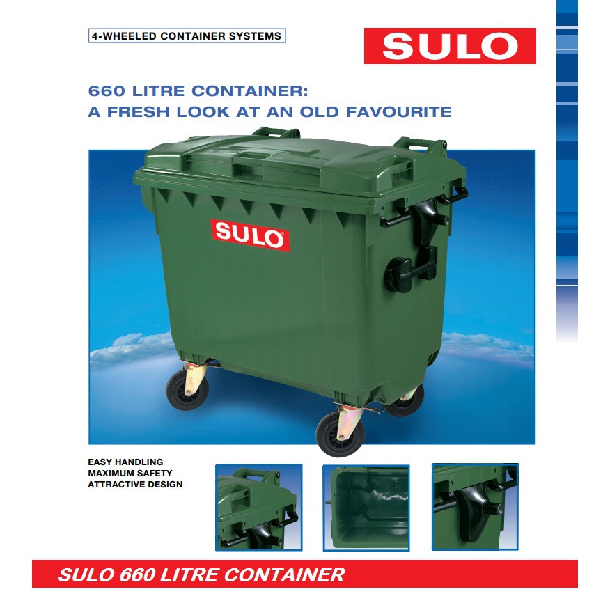 Sulo 660 Litre Wheeled Garbage Container Bin (Germany) | Shopee Malaysia