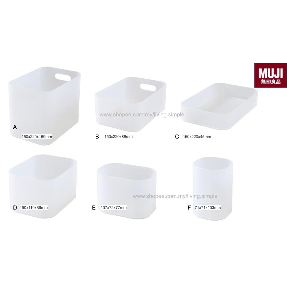 Muji Storage Box PP Box Stack Box Case Cosmetics Accessories PP Make Up ...