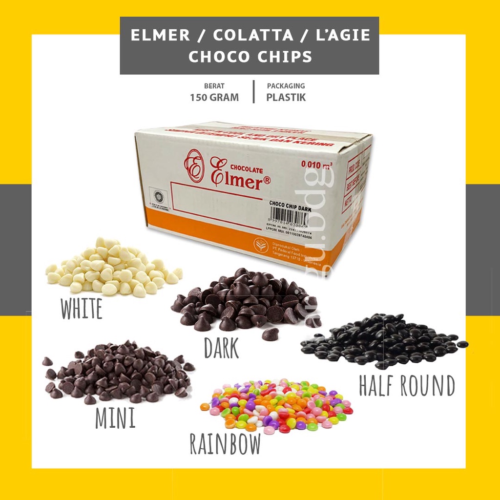 S Dark ELMER 150GR - CHOCOLATE CHIP COLLATA - CONE CHOCO CHIPS COLATTA ...