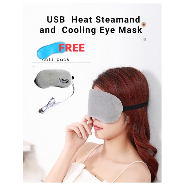📣USB Eye Mask Heat Steamand Cooling Cotton Soothing Eye Stress Dry Eyes ...