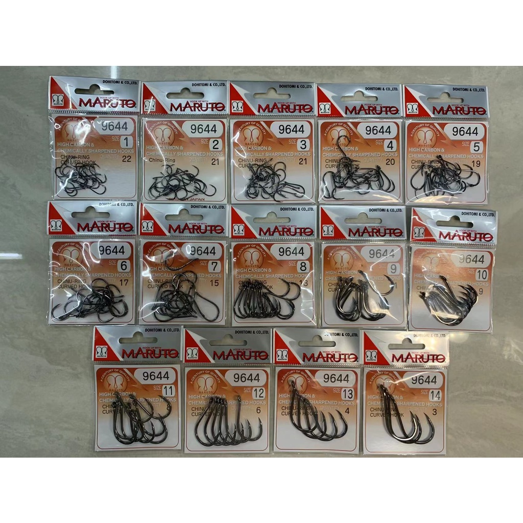 Maruto Chinu Ring Curved Hook 9644 Fishing Hook Made in Japan | Shopee ...