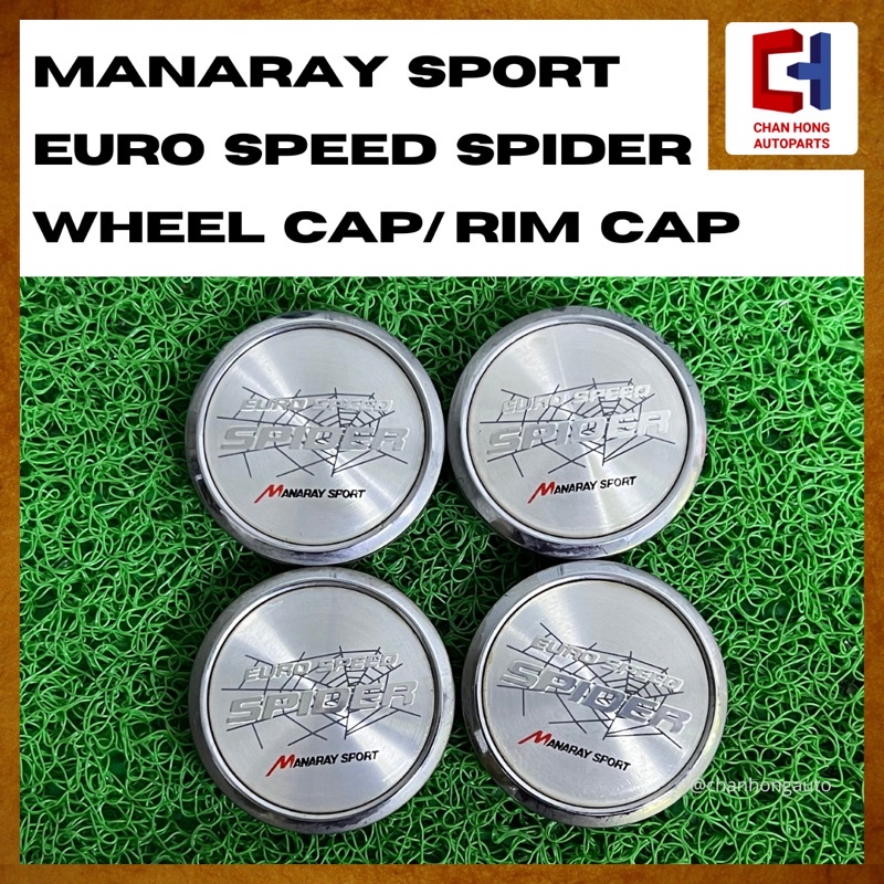 Manaray Sport Euro Speed Spider Wheel Cap/Rim Cap [Original from Japan 🇯🇵][Used] | Shopee Malaysia