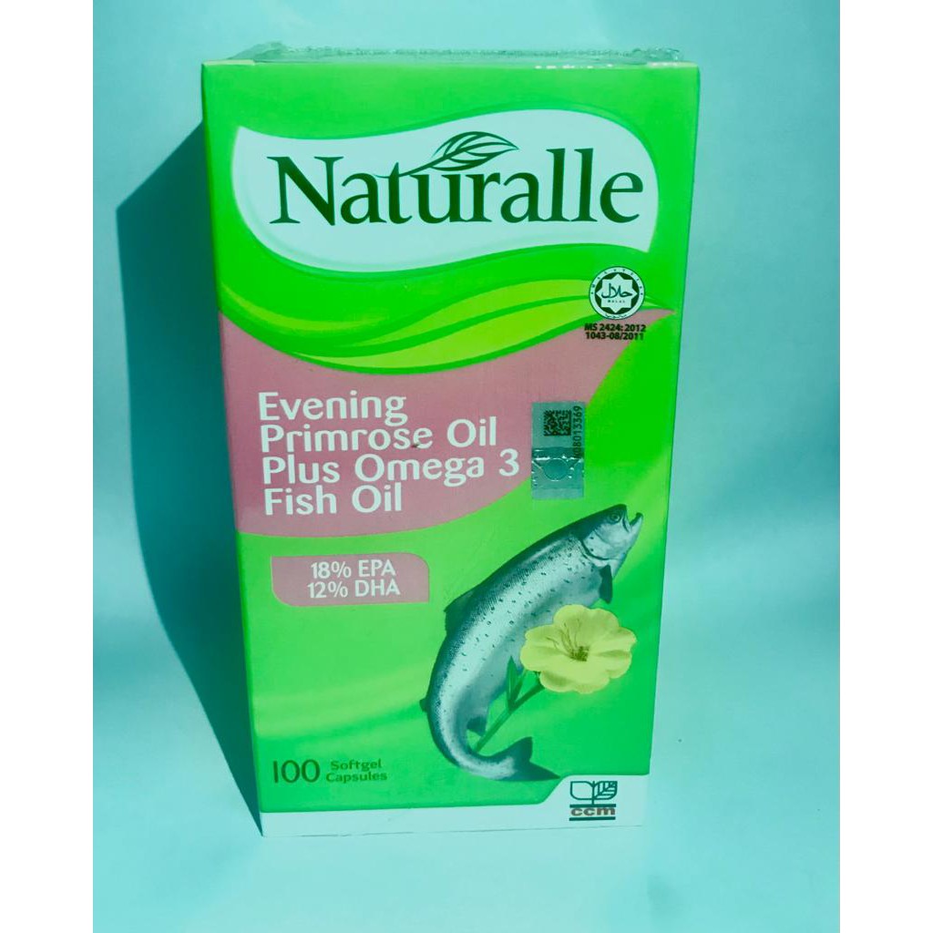 NATURALLE EVENING PRIMEROSE OIL PLUS OMEGA 3 FISH OIL 100's (EXP: 2/ ...