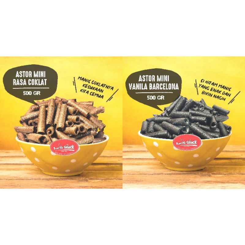 Mini Wafer Roll Chocolate Flavor/Vanilla Kilo Bulk Retail 500gr ...