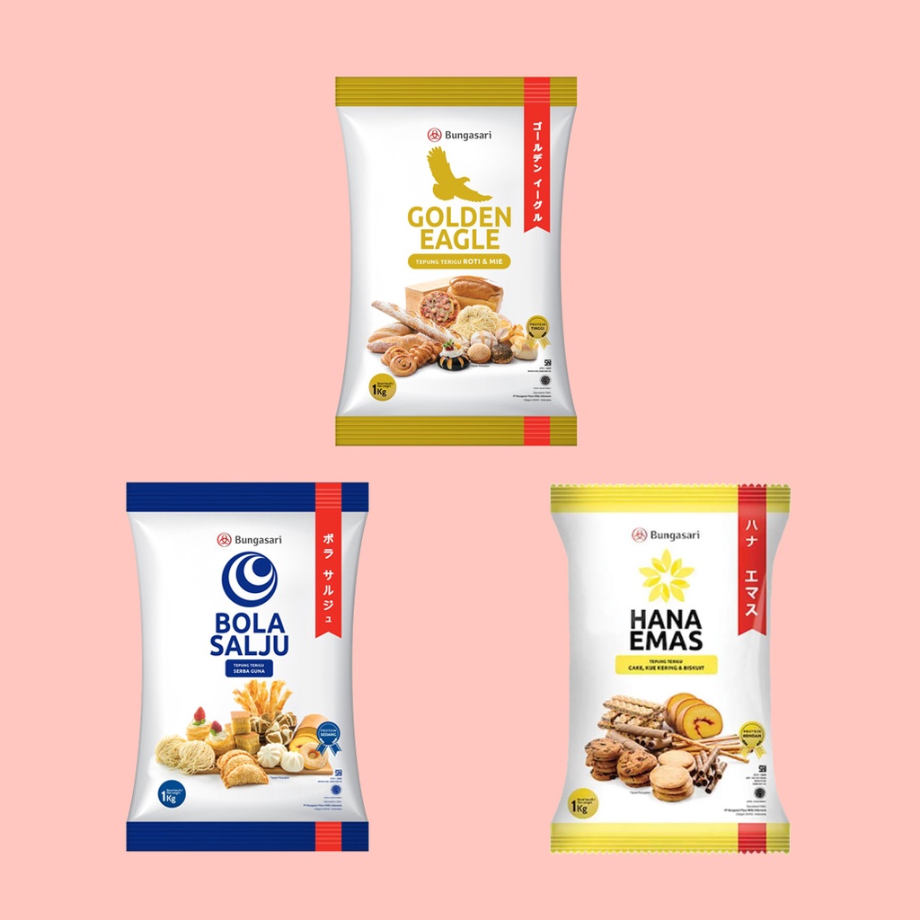 Bungasari Flour 1 Kg (Golden Eagle Flour / Snowball Flour / Golden Hana ...