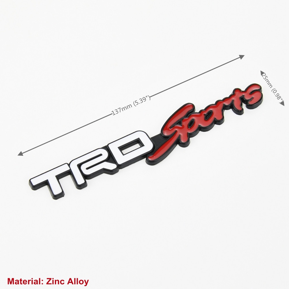 3D Car Sticker Metal Front & Rear Sign TRD SPORTS Logo Emblem Decal ...