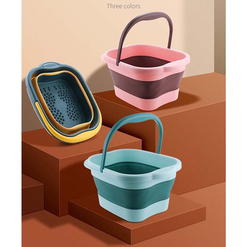 Foldable Plastic Bucket Basin for Foot Massage Relaxing Outdoor Large ...