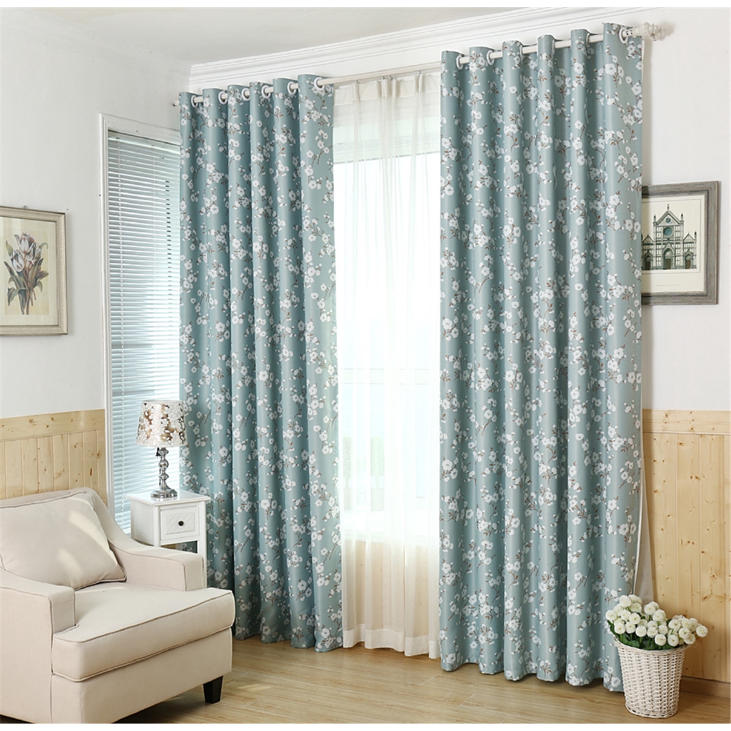 Langsir Corak Bunga TEBAL BERAT Shading Blackout Pattern Curtain Window ...