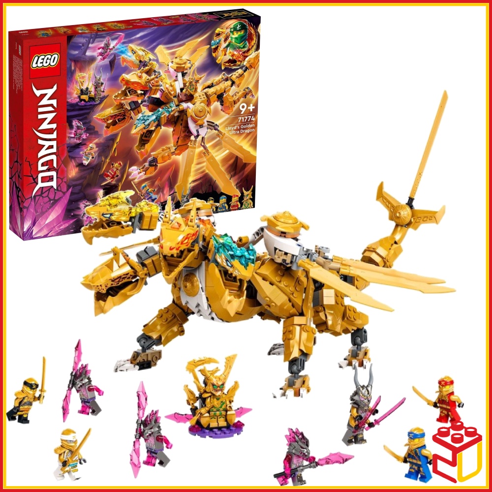 (Ready Stock) 71774 LEGO NINJAGO Lloyd’s Golden Ultra Dragon Building ...