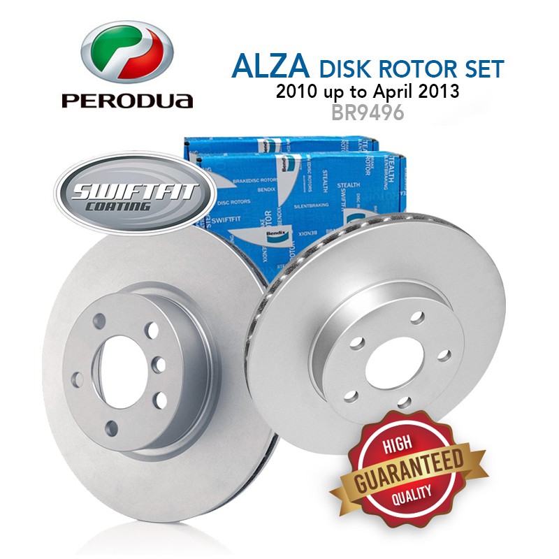 Original Bendix Disc Rotor Front Set [BR9496] - Perodua Alza First ...