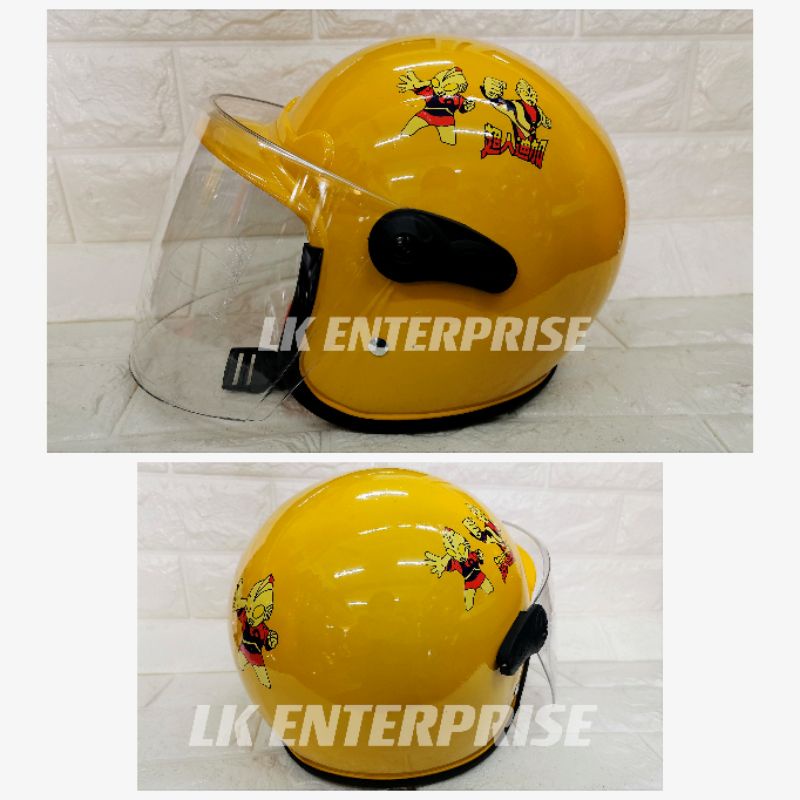 COLORFUL HELMET KIDS MOTORCYCLE / HELMET BUDAK (FREE VISOR) | Shopee ...