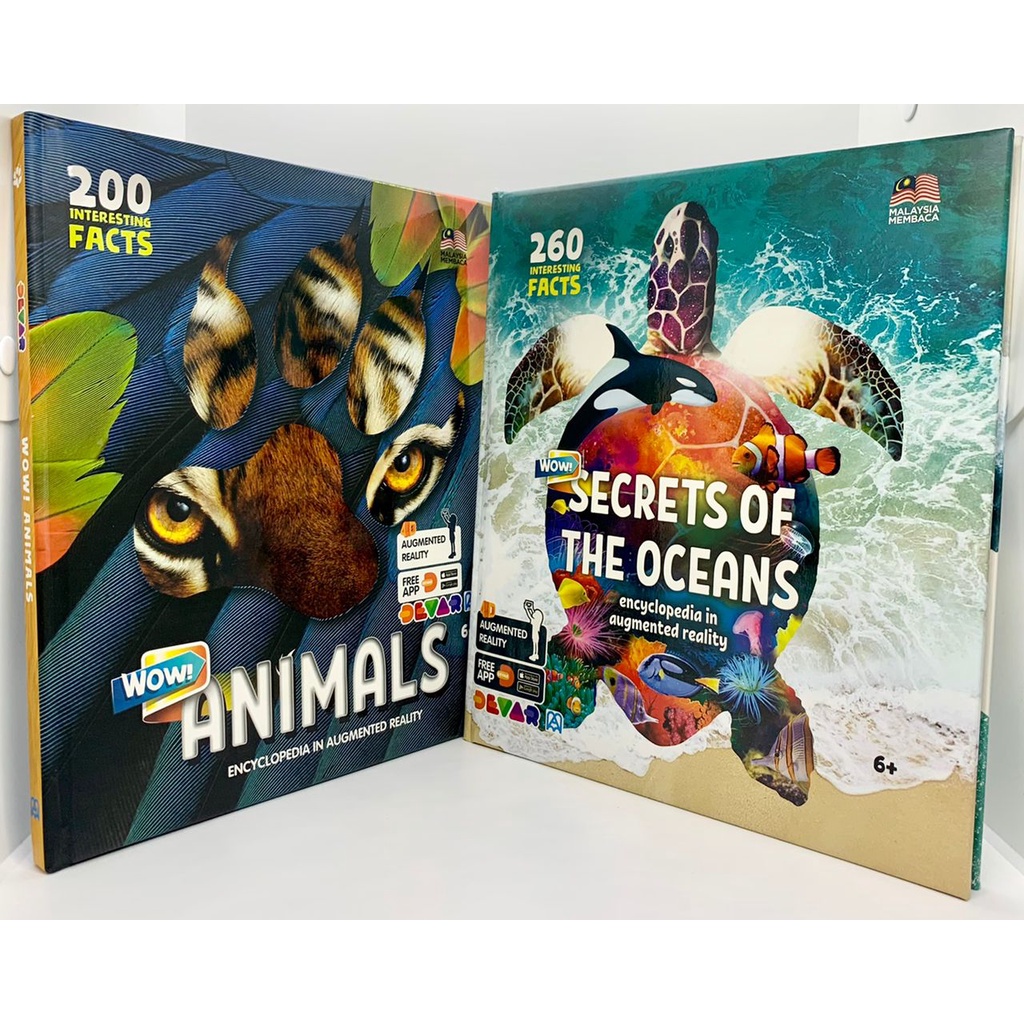 Animal & Ocean 4D Encyclopaedia Book and Flashcard For Children Kids ...
