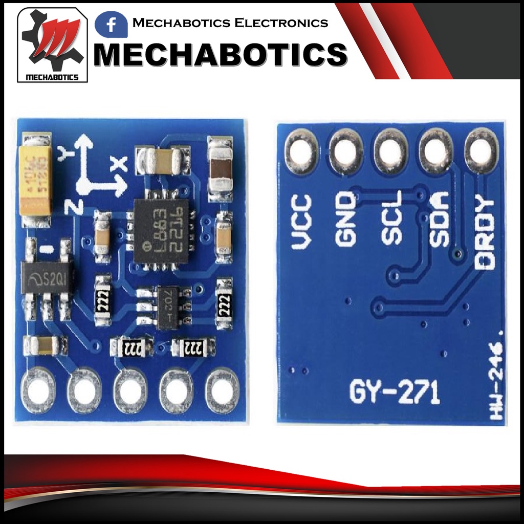 GY-271 QMC5883L Magnetic Field Sensor 3-Axis Electronic Compass Module ...