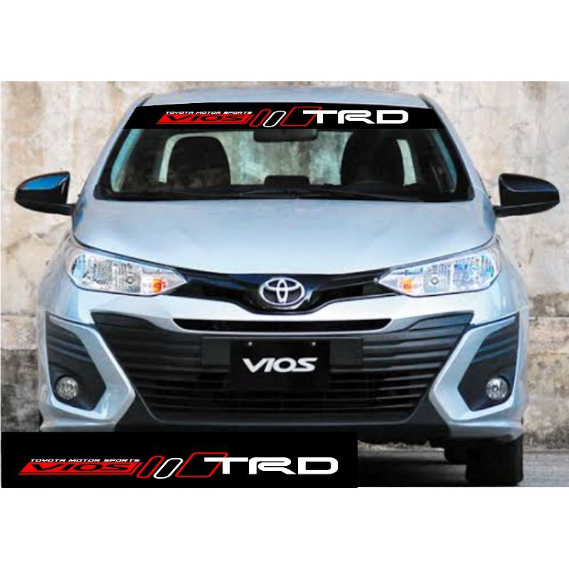 toyota vios windshield sticker TRD design vinyl rubberrize | Shopee ...
