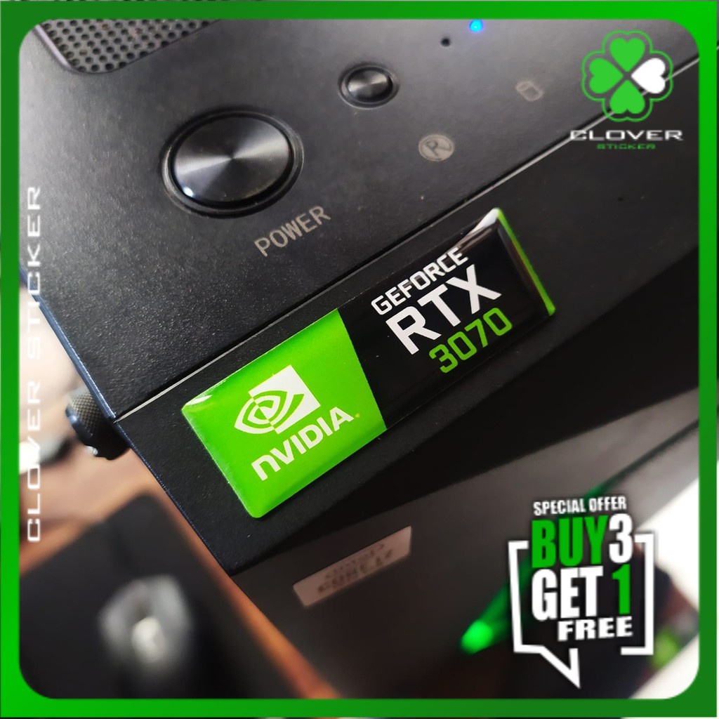 Geforce RTX 3070 Sticker RESIN 3D Flexible Sticker OUTDOOR Sticker ...