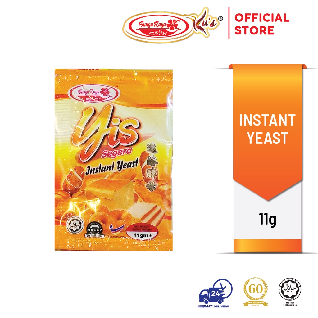 BUNGA RAYA KUS Yis Segera 11g || BUNGA RAYA KUS Instant Yeast 11g ...