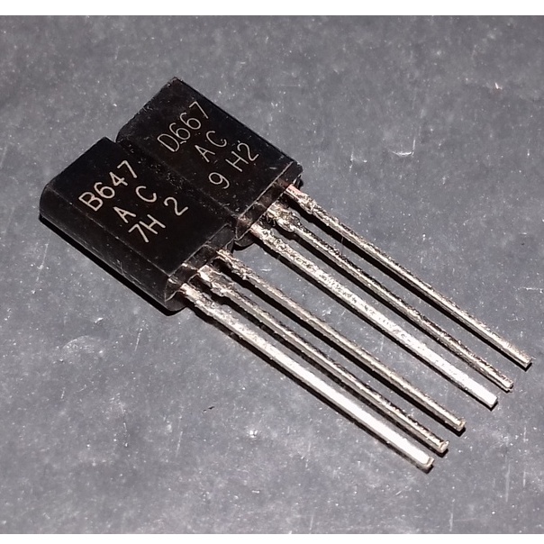 B647 2SB647 D667 2SD667 PNP NPN 1A 100V TO-92L BIPOLAR TRANSISTOR ...