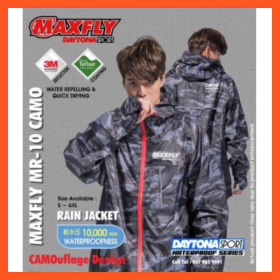 🔥S-6XL🔥 BAJU. HUJAN MAXFLY ORIGINAL CAMO SUPER DRY RAINCOAT MR10 TAIWAN ...