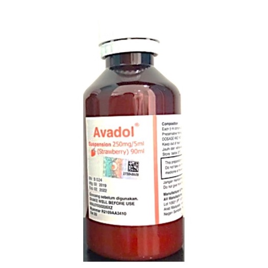 Avadol Suspension (Paracetamol 250mg/5ml) 90ML | Shopee Malaysia