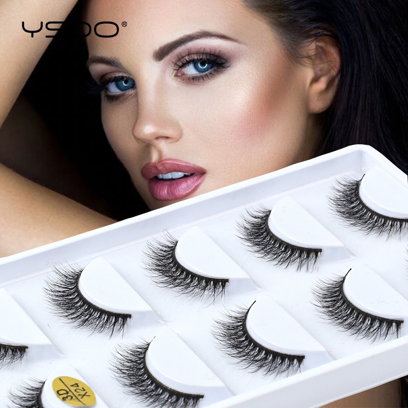 YSDO Natural Long 5 Pairs False Eyelashes 3D Handmade Eyelash | Shopee ...