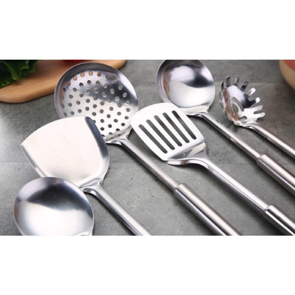 (7 Pieces) MILANDO Stainless Steel Kitchenware Cooking Utensil Cutlery ...